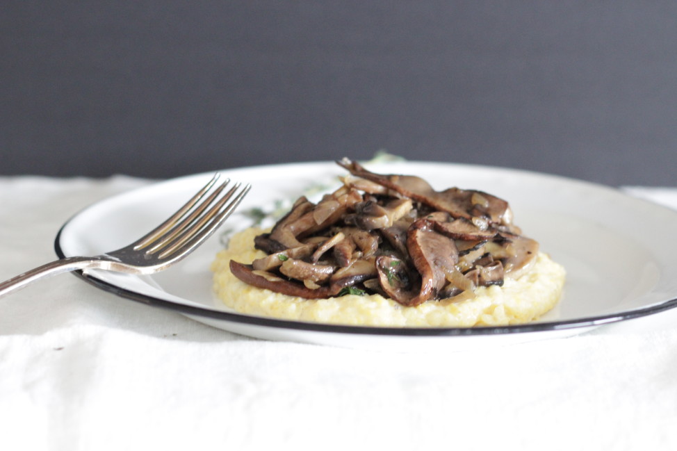 Wild Mushroom Ragu with Creamy Parmesan Polenta - Fraiche Living