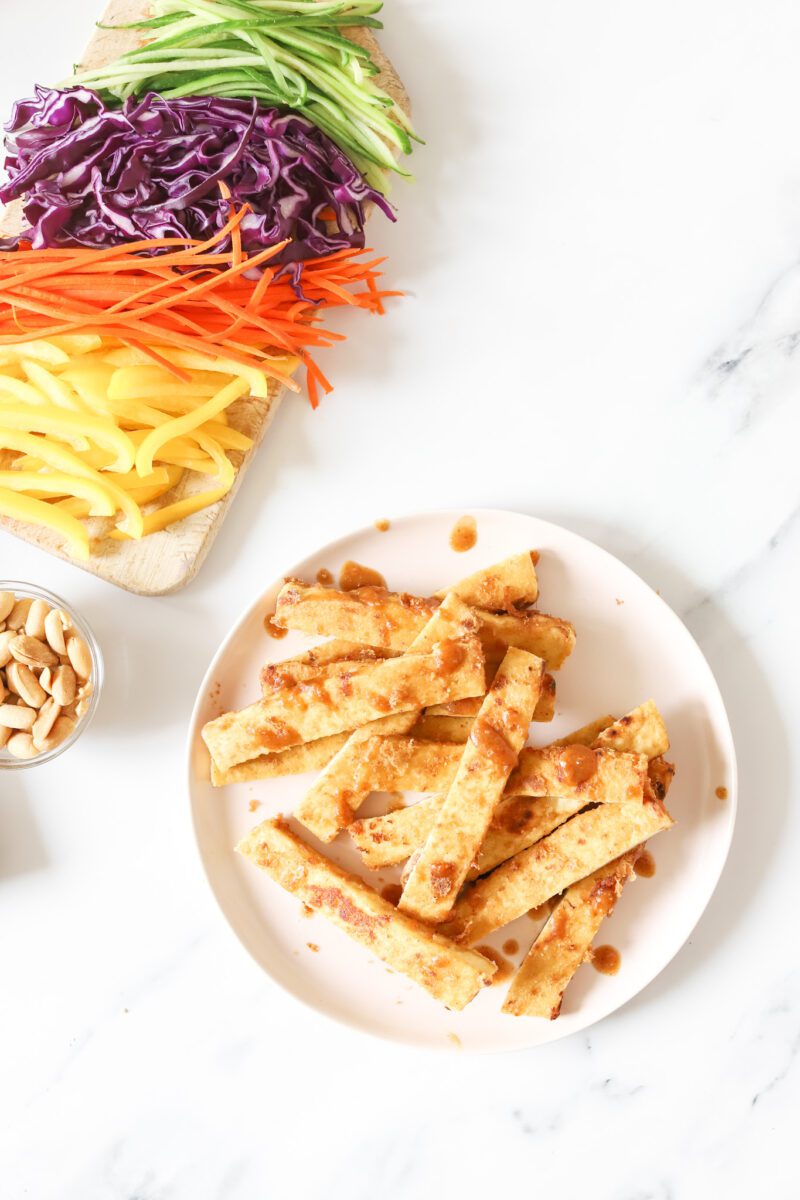 Summer Salad Rolls with Peanut Sauce - Fraiche Living