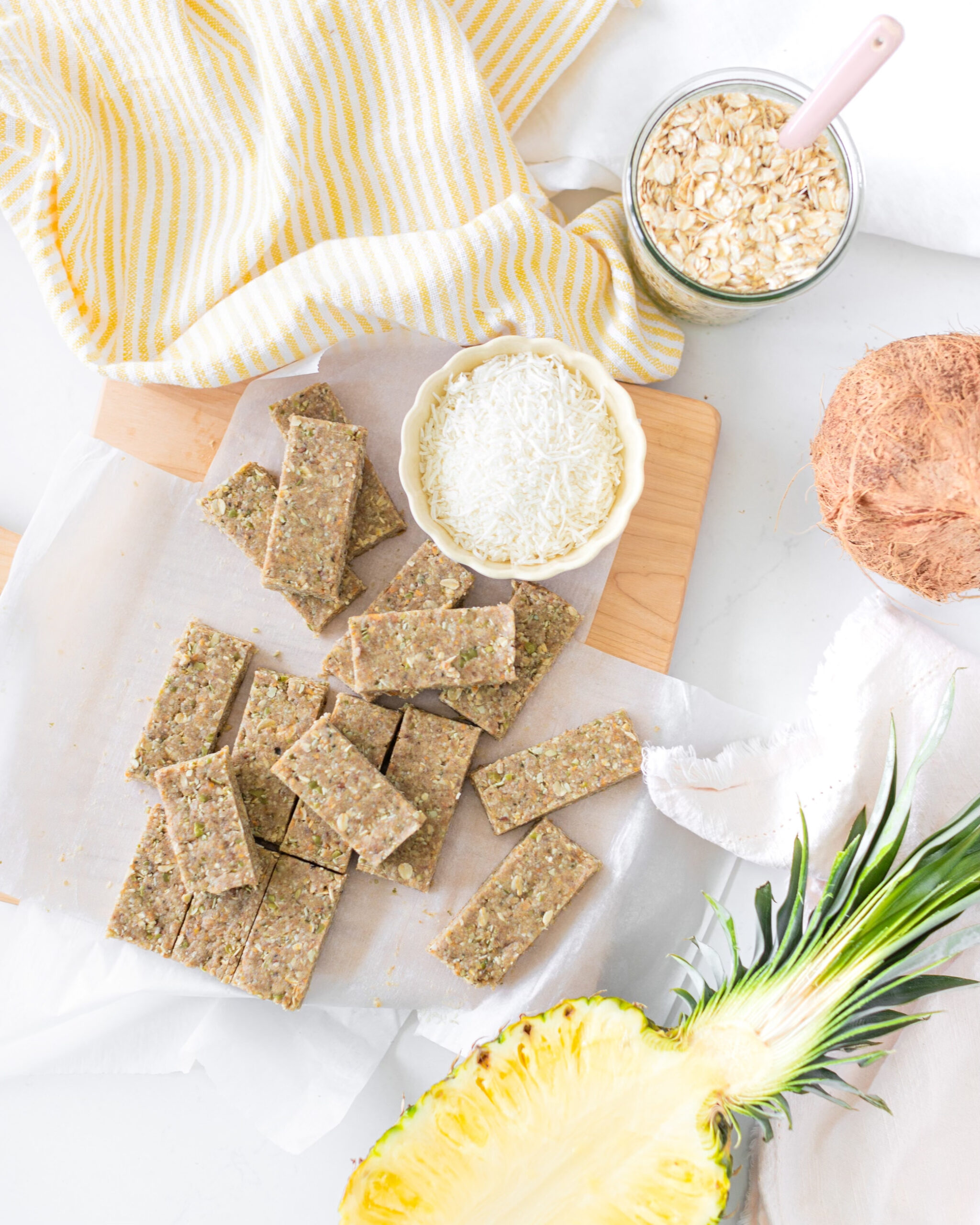 Piña Colada Oat Bars - Fraiche Living