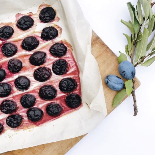 Roasted Plum Yogurt Parfait with Honey Cardamom Granola - Fraiche Living