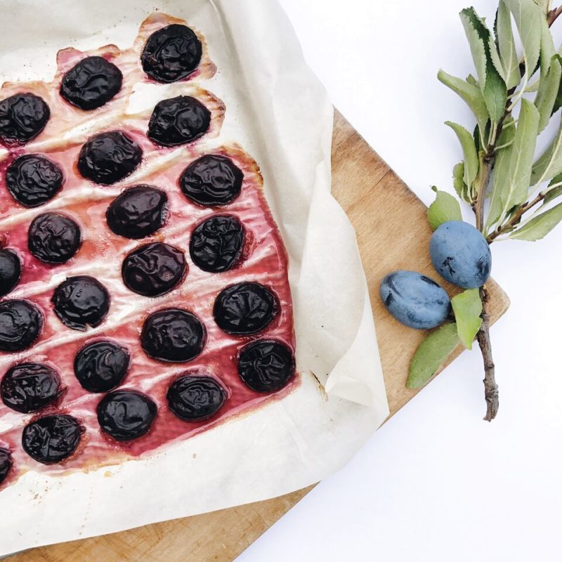 Roasted Plum Yogurt Parfait with Honey Cardamom Granola - Fraiche Living