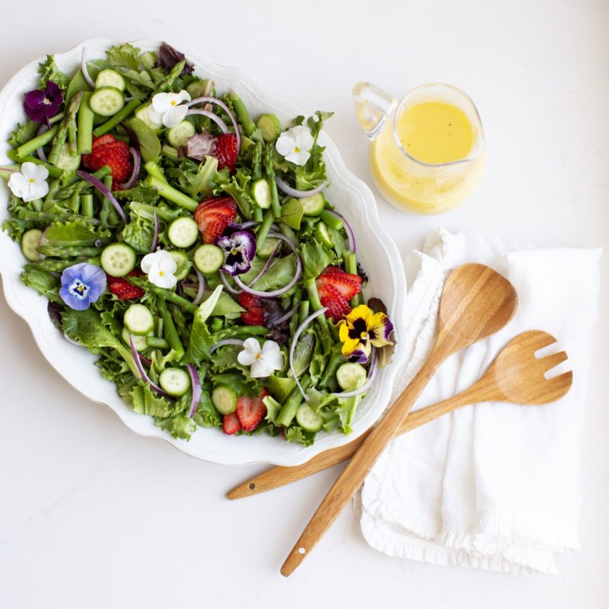 Spring Salad with Creamy Lemon Vinaigrette - Fraiche Living