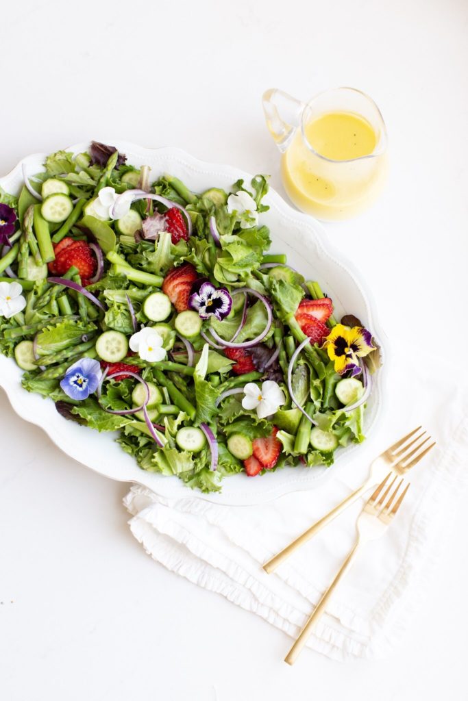 Spring Salad with Creamy Lemon Vinaigrette - Fraiche Living