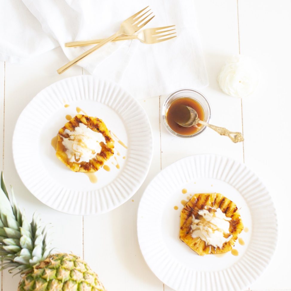Rum Soaked Grilled Pineapple - Fraiche Living