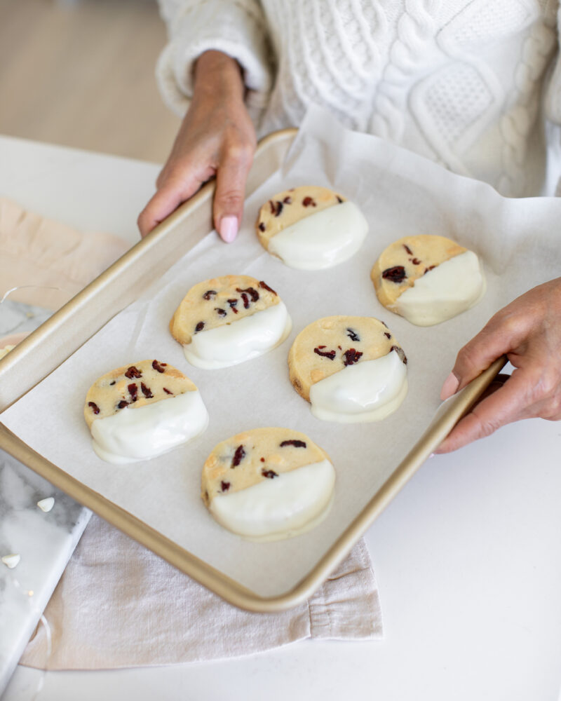 Cranberry White Chocolate Slice & Bake Cookies - Fraiche Living